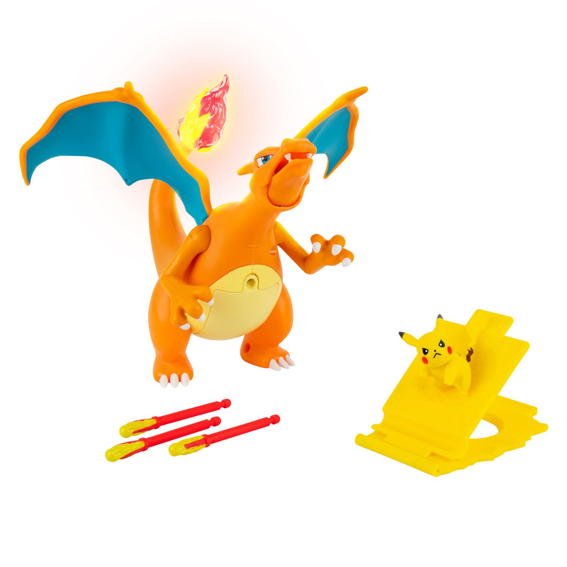 Pokemon Charizard Deluxe Feature Figure - Includes 7-inch Interactive ...